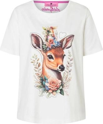 Lieblingsst&uuml;ck Bedrucktes Kurzarm-T-Shirt - - Tops - Damen - Wei&szlig; - S