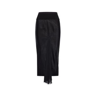 Rick Owens Femme, Jupes, Noir, Taille: 36 FR Gonna A Line Bias Skirt