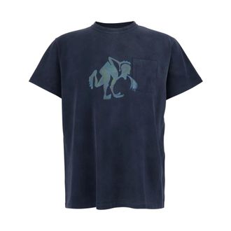 ERL Puke T-Shirt Strick - - Tops - Herren - Blau - L