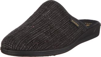 Fischer Markenschuh Fischer Herren Frank Pantoffel Cord Hausschuhe, Grau/Grauschwarz