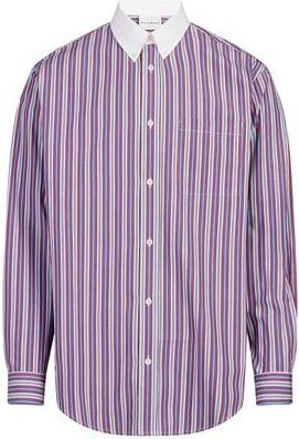 Dr&ocirc;le de Monsieur Chemise ample col boutonn&eacute; ray&eacute;e en coton