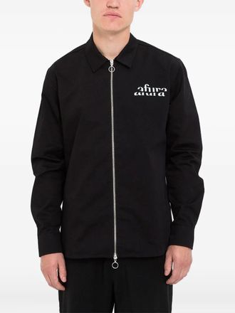 Soulland zipped logo lightweight jacket - Noir