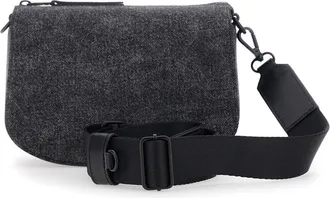 Diesel Mens Crossbody Bag 1dr Black Cotton Shoulder