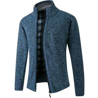 Generic NYSBH Pull pour homme en laine &agrave; fermeture &eacute;clair pour lautomne et lhiver, 6601 Bleu, 3XL