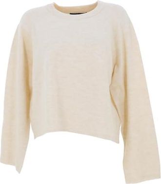 Vero Moda Vmjupiter Ls O-Neck Pull BF Tricot, Bouleau, M Femme