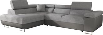 Mirjan24 Ecksofa Torezio mit Bettkasten, Einstellbare Kopfst&uuml;tzen, Sofa mit Schlaffunktion, Eckcouch f&uuml;r Wohnzimmer, Polsterecke, L-Form Couch mit Bettfunktion
