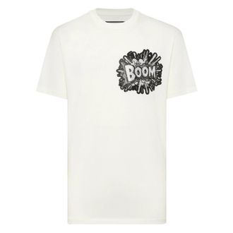 Philipp Plein T-Shirt Rundhals Kurzarm - - Tops - Herren - Wei&szlig; - M