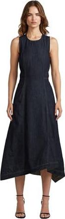 G-Star Corset Flare Dress SL WMN Robe d&eacute;contract&eacute;e, Bleu (Rinsed D27934-e090-082), S Femmes