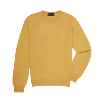 Brooks Brothers Homme, Pulls, Jaune, Taille: XL Pull en cachemire &agrave; col rond