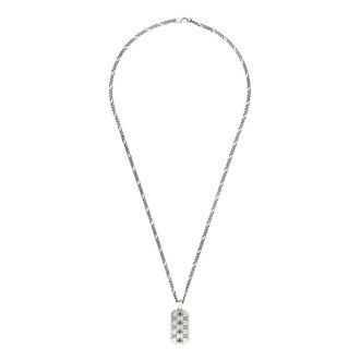 Gucci Halskette mit Anh&auml;nger aus Sterlingsilber mit Biene und Doppel-G-Motiv - - Accessories - Damen - Grau - ONE SIZE