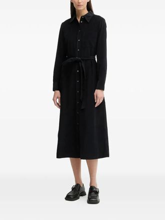 Marc O'Polo robe mi-longue &agrave; taille ceintur&eacute;e - Bleu