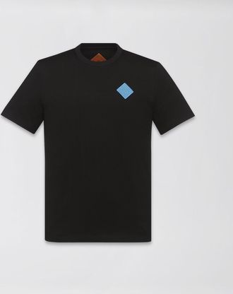 MCM T-Shirt Garden Print BLACK COTTON
