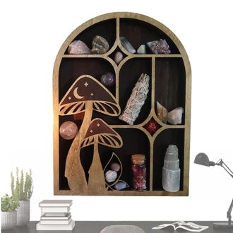 Generic in Bogenform, Mondpilz-Display - Wandregal in &Auml;sthetik f&uuml;r Wohnzimmer, Mond, Wanddekoration