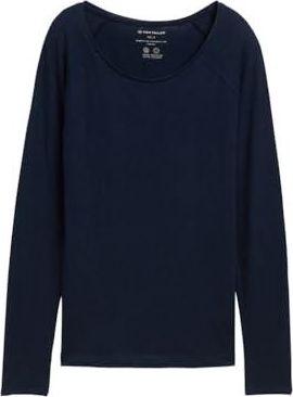 Tom Tailor 1043134 T-Shirt à Manches Longues, 10668-sky Captain Blue, M Femmes