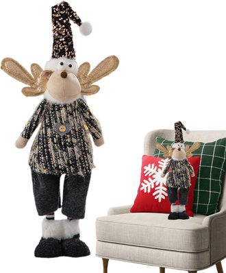 Generico Pl&uuml;schpuppen f&uuml;r Weihnachten - stehend f&uuml;r Tischdekoration | Tischdekoration f&uuml;r Weihnachten, f&uuml;r Tische, Kaminsims, Winterpartys, Haus und Party