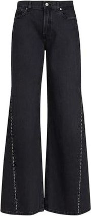 7 For All Mankind Jean orn&eacute; de clous en coton m&eacute;lang&eacute;