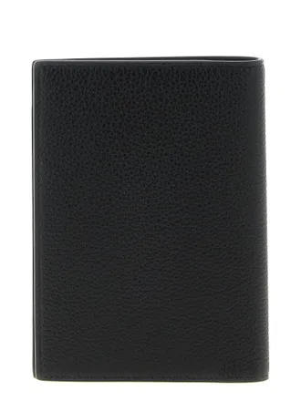 Tom Ford Hammered Leather Passport Holder - Black