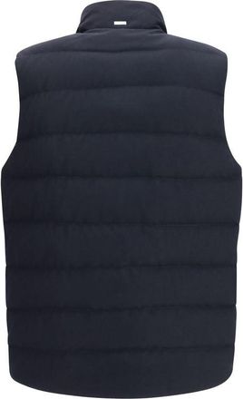 Herno Quilted Wool-Blend Vest - Navy