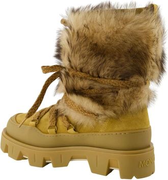 Moncler Femme, Chaussures, Brun, Taille: 36 EU Peak Apr&egrave;s Bottes en su&egrave;de et peau de mouton