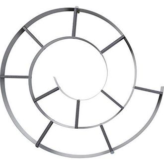 Kare Design Design Wandregal Snail, Silber, CD-Regal, Durchmesser 75cm, Rund, H&auml;ngend, Stauraum, Wohnzimmer, Kinderzimmer, Arbeitszimmer, Stahl