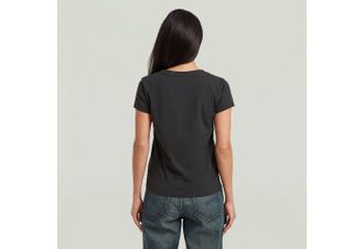 G-Star V-Shirt Overdyed Form v t wmn in Baumwoll-Qualit&auml;t