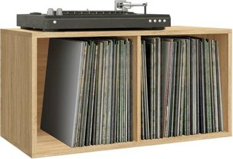 Generic Schallplatten-Aufbewahrungsbox, Holzwerkstoff-Schrank aus Handgefertigter Eiche, Schallplatten-Organizer und Regal f&uuml;r Audioger&auml;te f&uuml;r Wohnzimmer und 