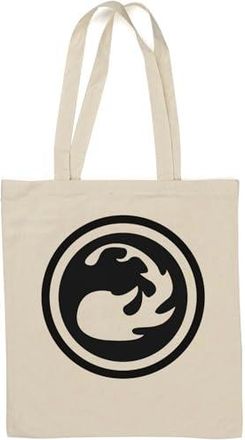 Generic Sac fourre-tout en coton naturel avec symbole de météore, blanc