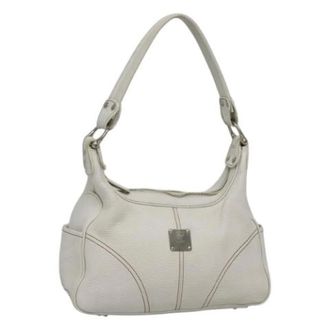 MCM Pre-owned Cuir sacs-main - Femme - Pre-owned - Blanc - Taille: ONE Size