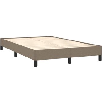 vidaXL Bettgestell ohne Matratze Taupe 120x190 cm Stoff vidaXL