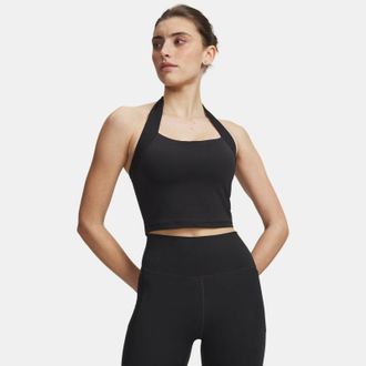 Under Armour Meridian Neckholder Tanktop f&uuml;r Damen Schwarz / Schwarz XXL