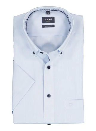 Olymp Herren Kurzarmhemd blau