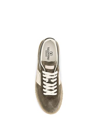 Valentino Garavani Mens Sneakers Upvillage Suede Nappa Calfskin Army Green-Army Green-Glace-Glace-Amber Trainers Green/army Green-glace/glace/amber
