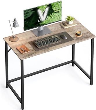 Vasagle Bureau dOrdinateur, Table, 50 x 100 x 76 cm, pour Bureau, Chambre, Salon, Cadre en M&eacute;tal, Gr&egrave;ge Chin&eacute; et Noir dEncre LWD041B02V1