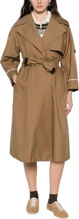 Max Mara Femme, Manteaux, Brun, Taille: 36 FR Trench-coat surdimensionn&eacute; en twill hydrofuge