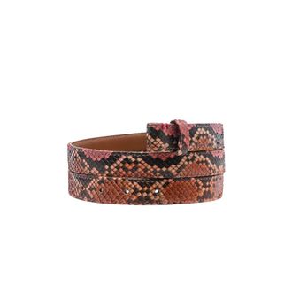 CLARIS VIROT Femme, Accessoires, Rose, Taille: M Baby Ceinture Python Terracotta