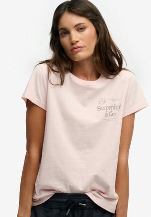 Superdry Print-Shirt LUXE CASUAL CLASSIC TEE Baumwolle, slim fit