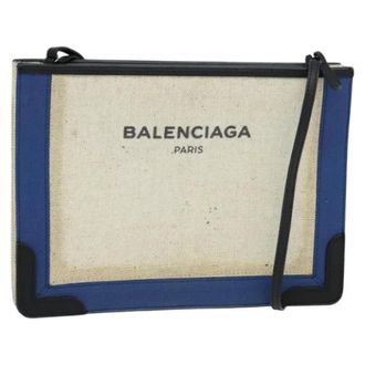 Balenciaga Pre-owned Toile sacs-balenciaga - Femme - Pre-owned - Beige - Taille: ONE Size
