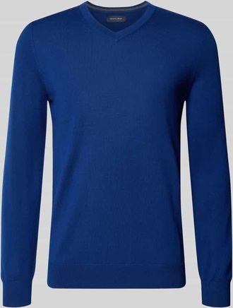 Christian Berg Strickpullover aus Woll-Mix mit V-Ausschnitt