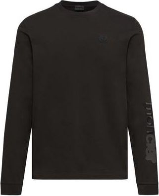 Moncler T-shirt manches longues &agrave; logo en coton