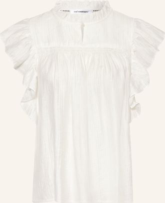 Co'Couture Cocouture Blusentop Tassycc Aus Musselin Mit R&uuml;schen weiss