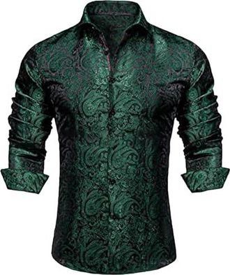Generic Chemise imprim&eacute;e &agrave; manches longues pour homme, chemise imprim&eacute;e boutonn&eacute;e pour homme, chemises tendance coupe d&eacute;contract&eacute;e, chemise d&eacute;contract&eacute;e confo