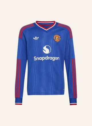 adidas Manchester United 26/27 Kids, Ausw&auml;rtstrikot, Lang&auml;rmelig blau