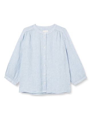 Part Two Damen Persilles Shirt Regular Fit Hemd mit 3/4 Ärmeln, Blue Stripe, 40