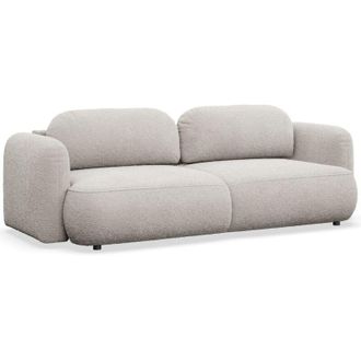 Selsey Selsey Tvoya - 3-Sitzer Schlafsofa mit Boucl&eacute;-Bezug, Hellbeige