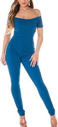 Koucla Combinaison business manches courtes Off Shoulder Maxi, pétrole, M