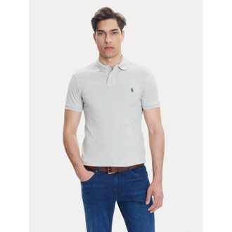 Polo Ralph Lauren Poloshirt 710536856463 Grau Slim Fit