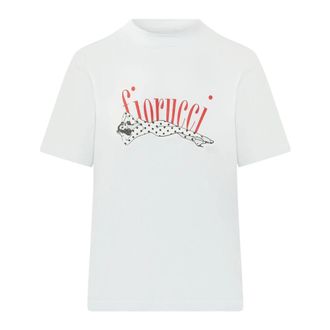 Fiorucci Polka Dot Pin Up Tee - - Tops - Damen - Wei&szlig; - S