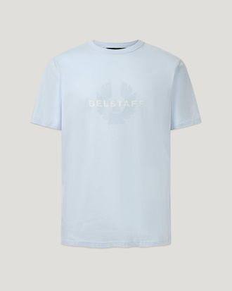 Belstaff T-shirt Surface Pour Homme Cotton Jersey Bleu Ciel 2xl