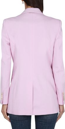 Alexander McQueen Double-Breasted Wool Blazer - Pink