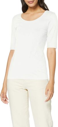 OPUS Damen Kurzarmshirt | Slim Shirt aus Jersey Milk, 40